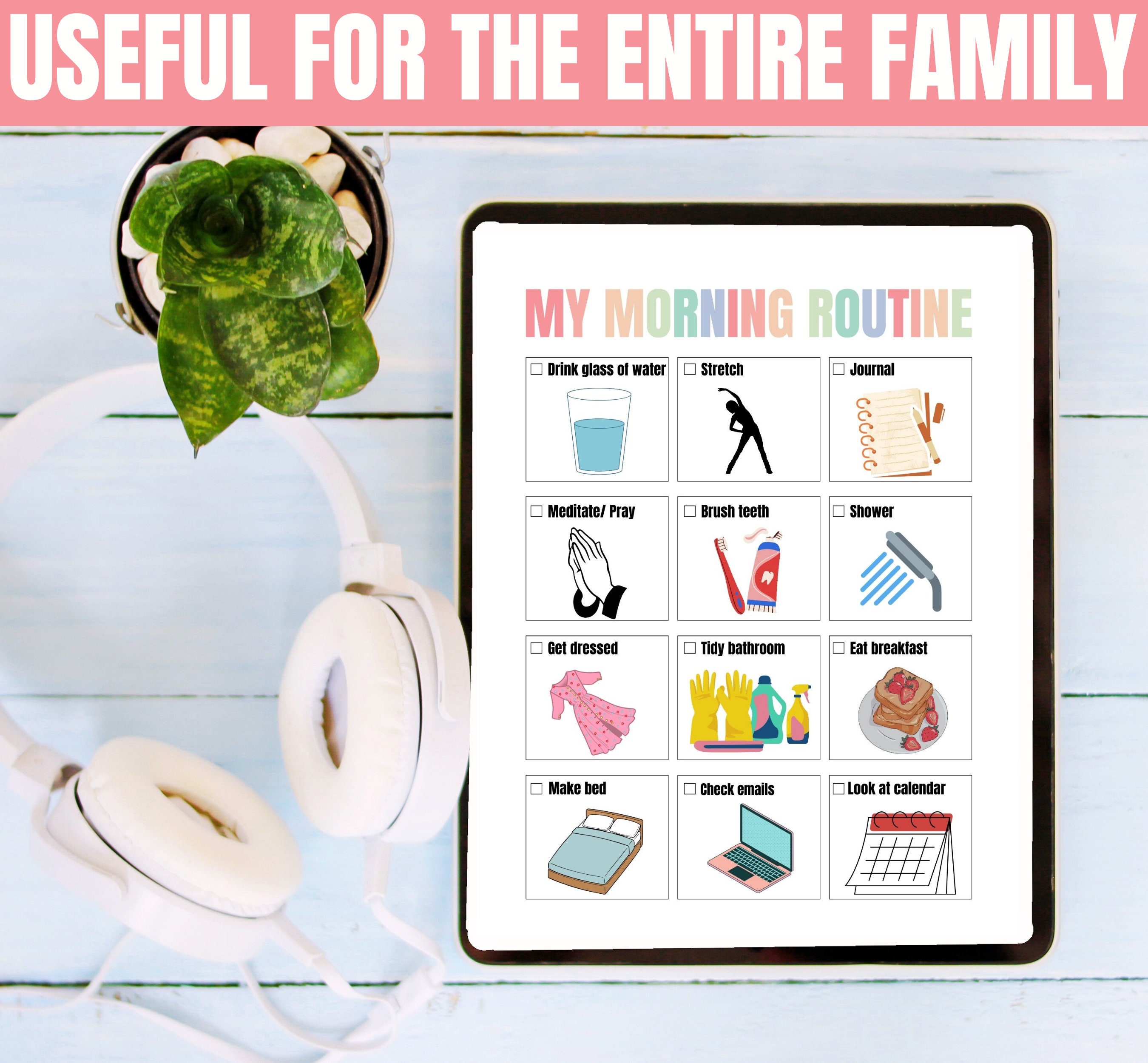 ADHD/ Neurodivergent Daily Visual Schedule, Editable Routine Cards ...