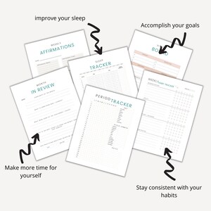 Self-care Planner, Mental Health Journal, Goals Worksheet, Habit ...