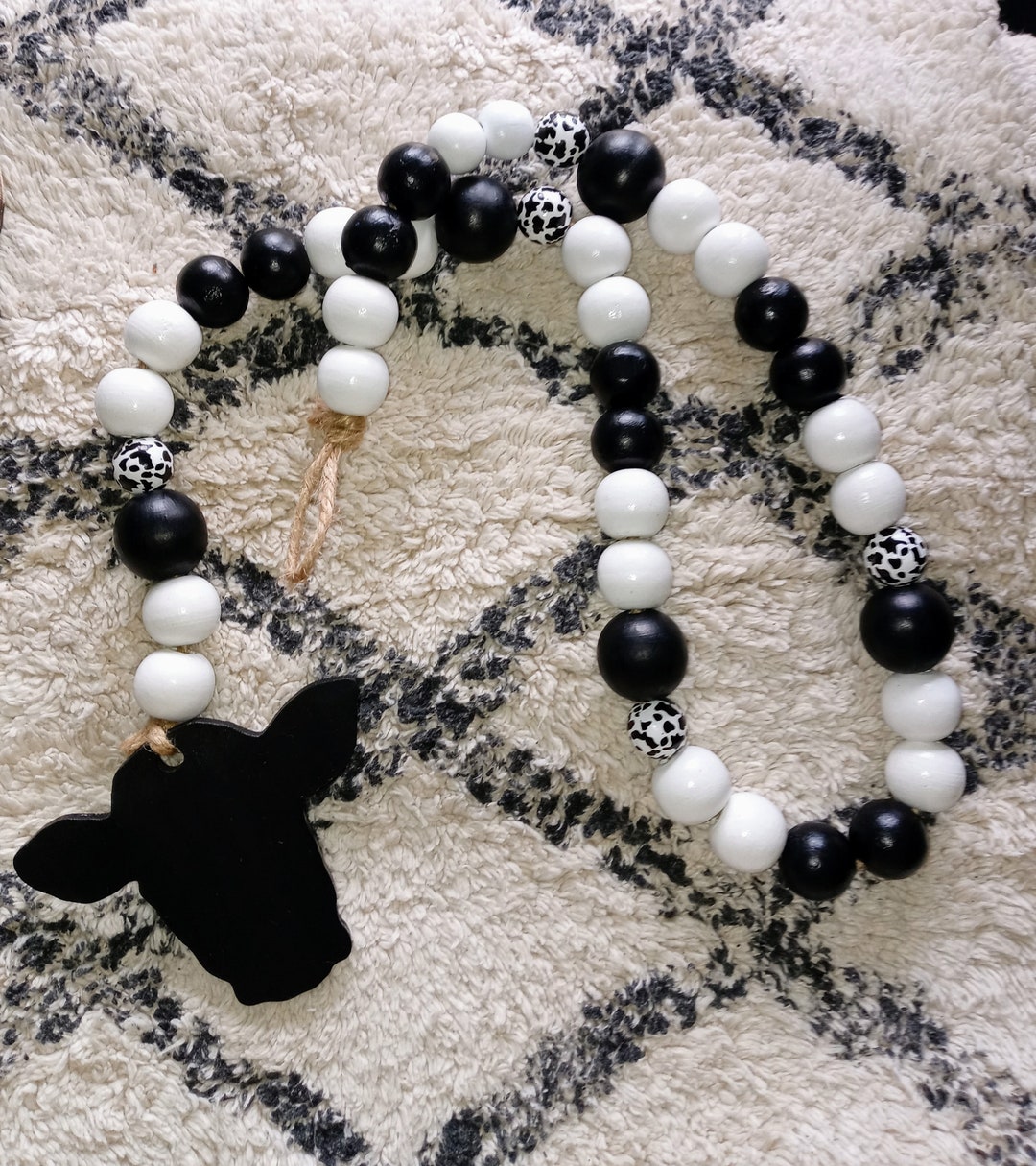 Cow Farmhouse Beads Decor - Etsy