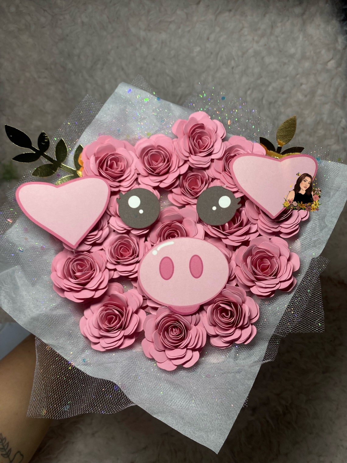 Ramo De Chanchito Paper Flower Bouquet Flower Bouquet Cow Paper Flower ...