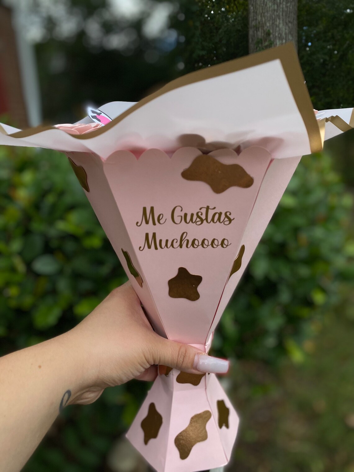 Ramo Moooochon Paper Flower Bouquet Flower Bouquet Cow - Etsy