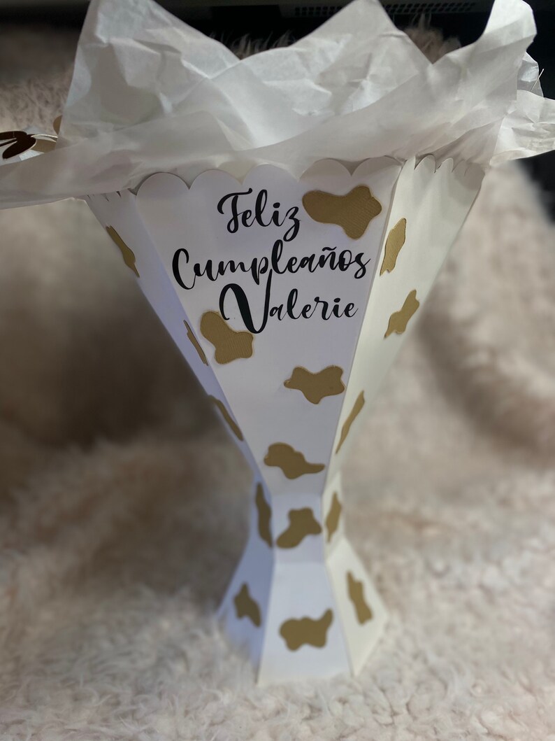 Ramo Moooochon Paper Flower Bouquet Flower Bouquet Cow - Etsy