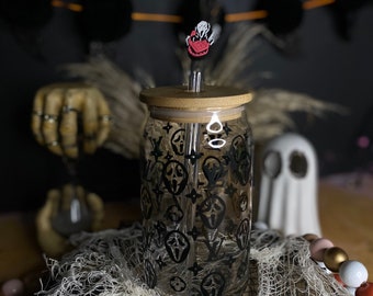 Ghost Face Straw Topper - Etsy