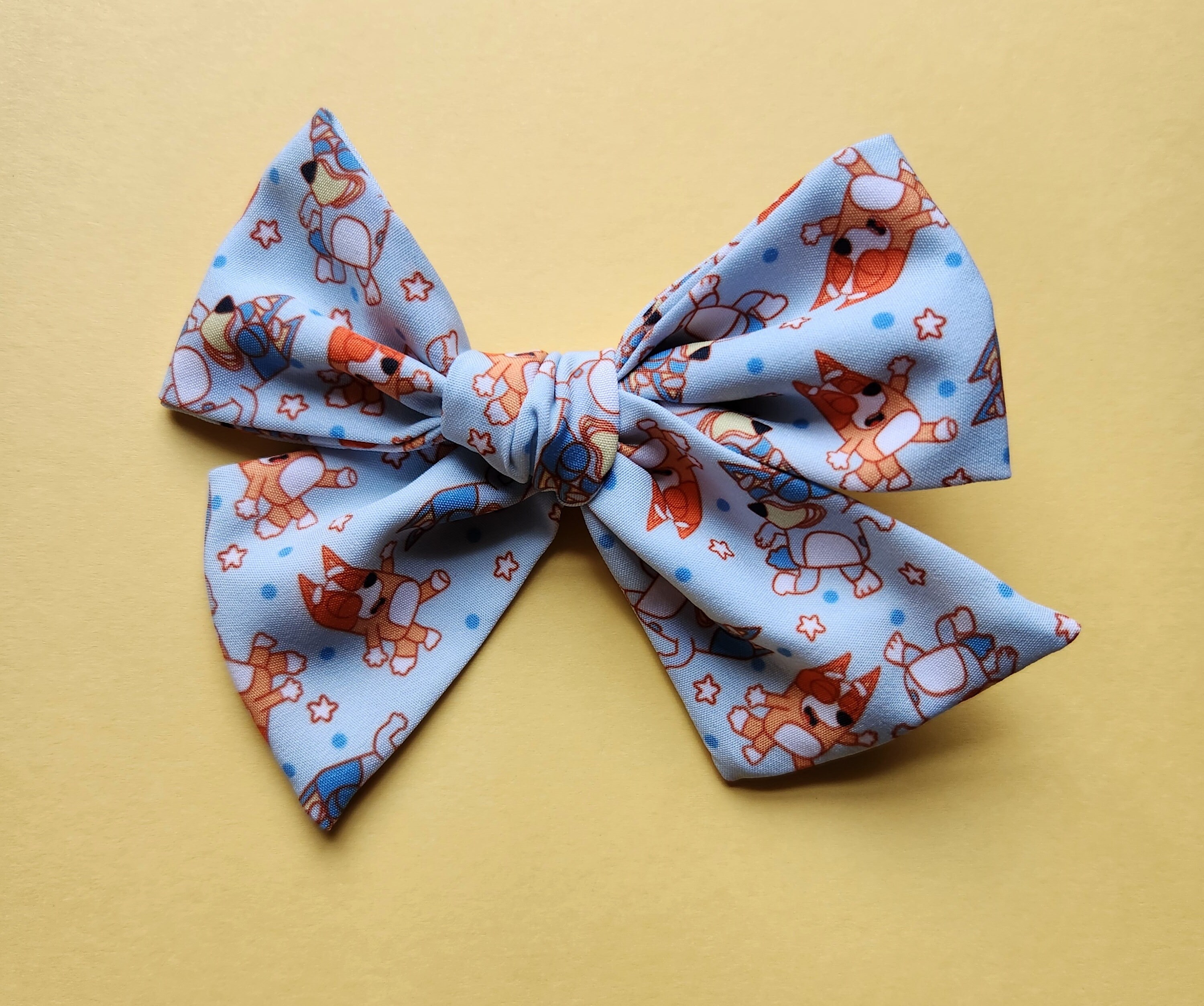 Bluey Bow Disney Bluey Bow Tied Bluey Bow Blue Dog Bow - Etsy Hong Kong