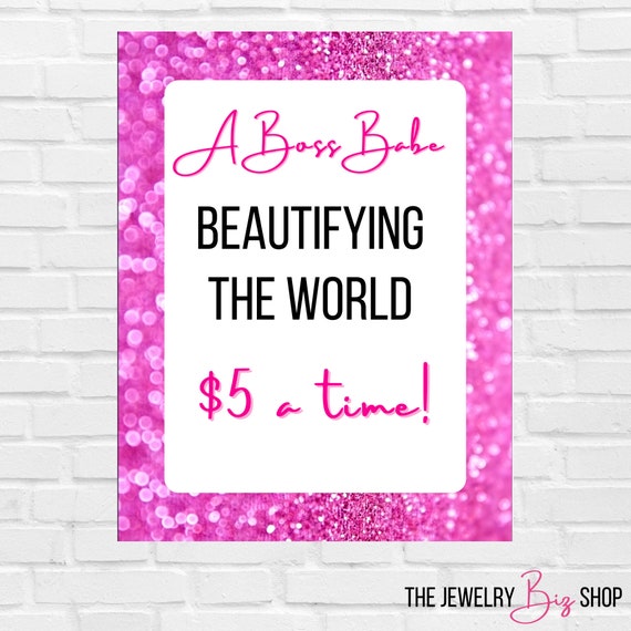 Jewelry Business 5 Sign Girl Boss Sign PDF 5 Dollar Bling | Etsy