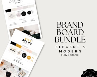 Brand Kit Template Mini Brand Board Template Premade Neutral Branding ...