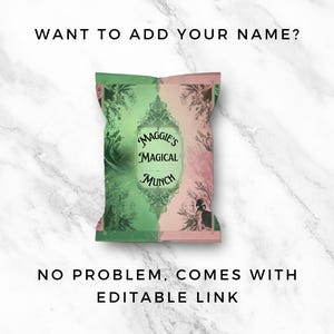 Wicked Birthday Chip Bag, Wicked Party Souvenir, Defy Gravity, Wizard ...