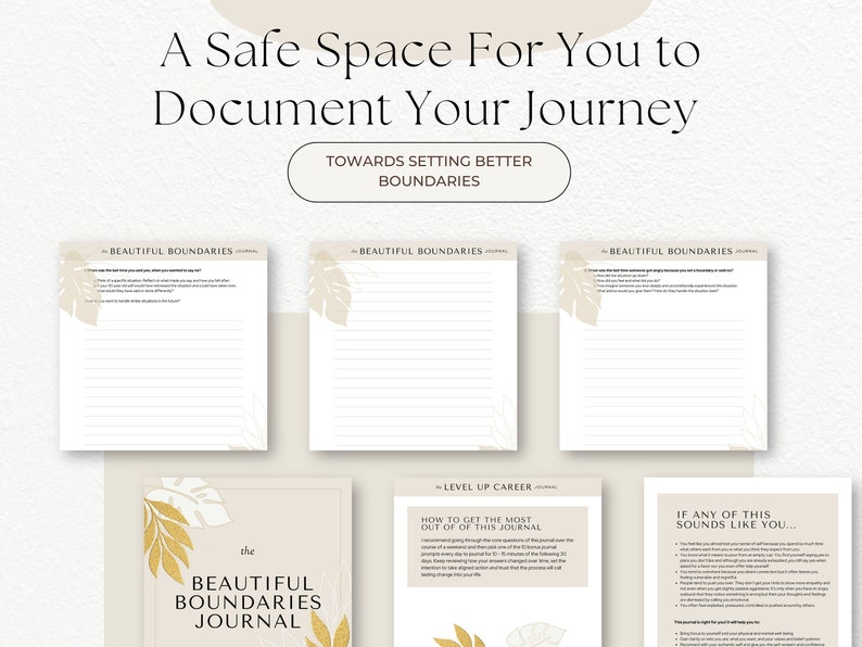 Beautiful Boundaries Journal, Done for You Content, Lead Magnet, Life ...