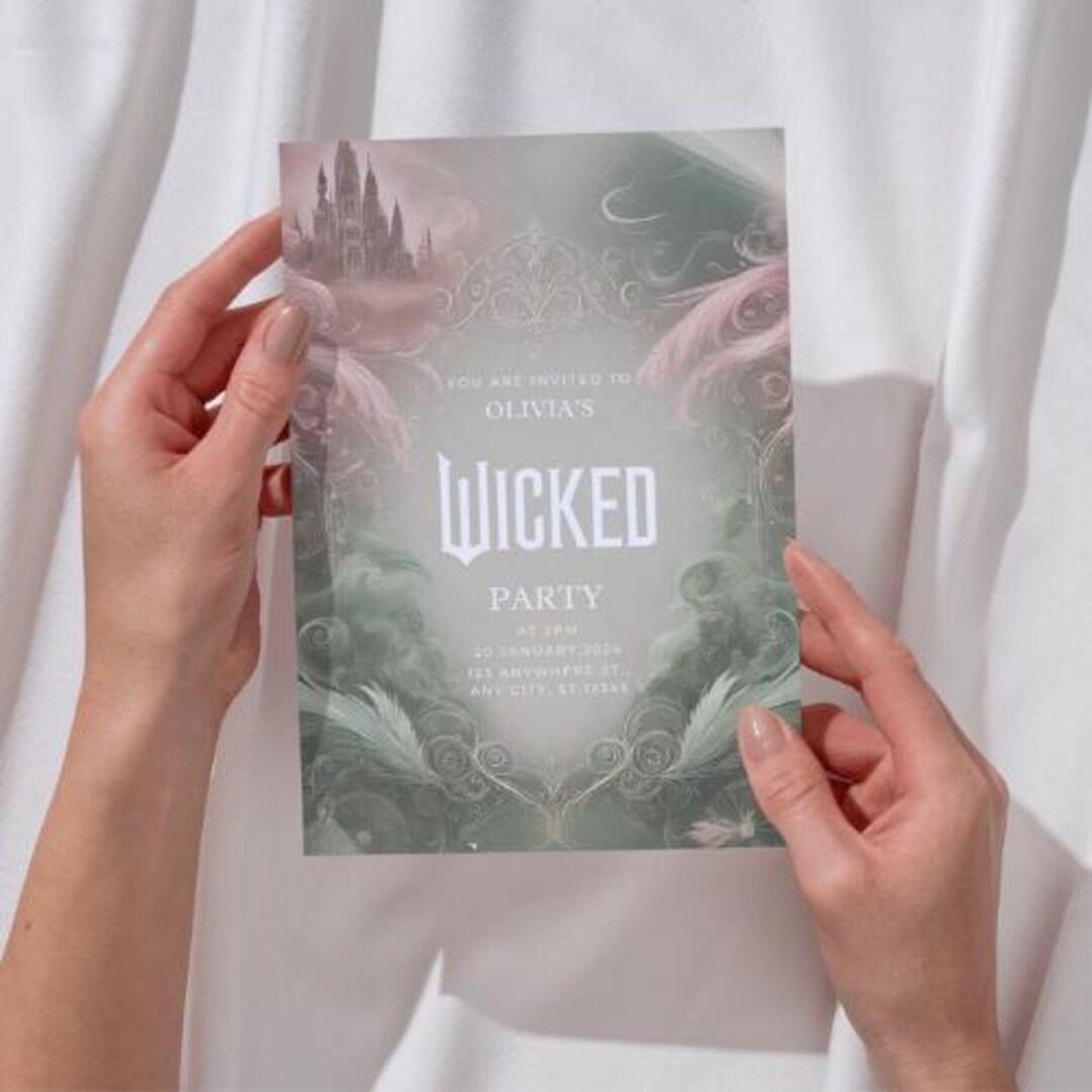 Wicked Invite, Wicked Birthday Invitation, Wicked Invitation, Wicked ...