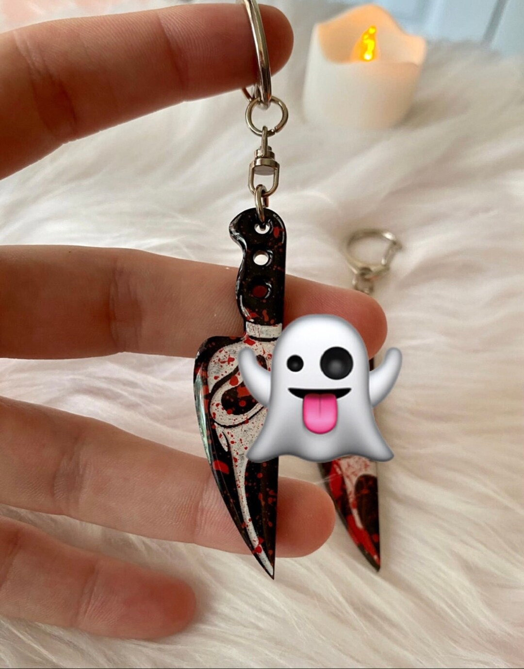 Horror Movie Bloody Knife Keychain HANDMADE Halloween Horror - Etsy