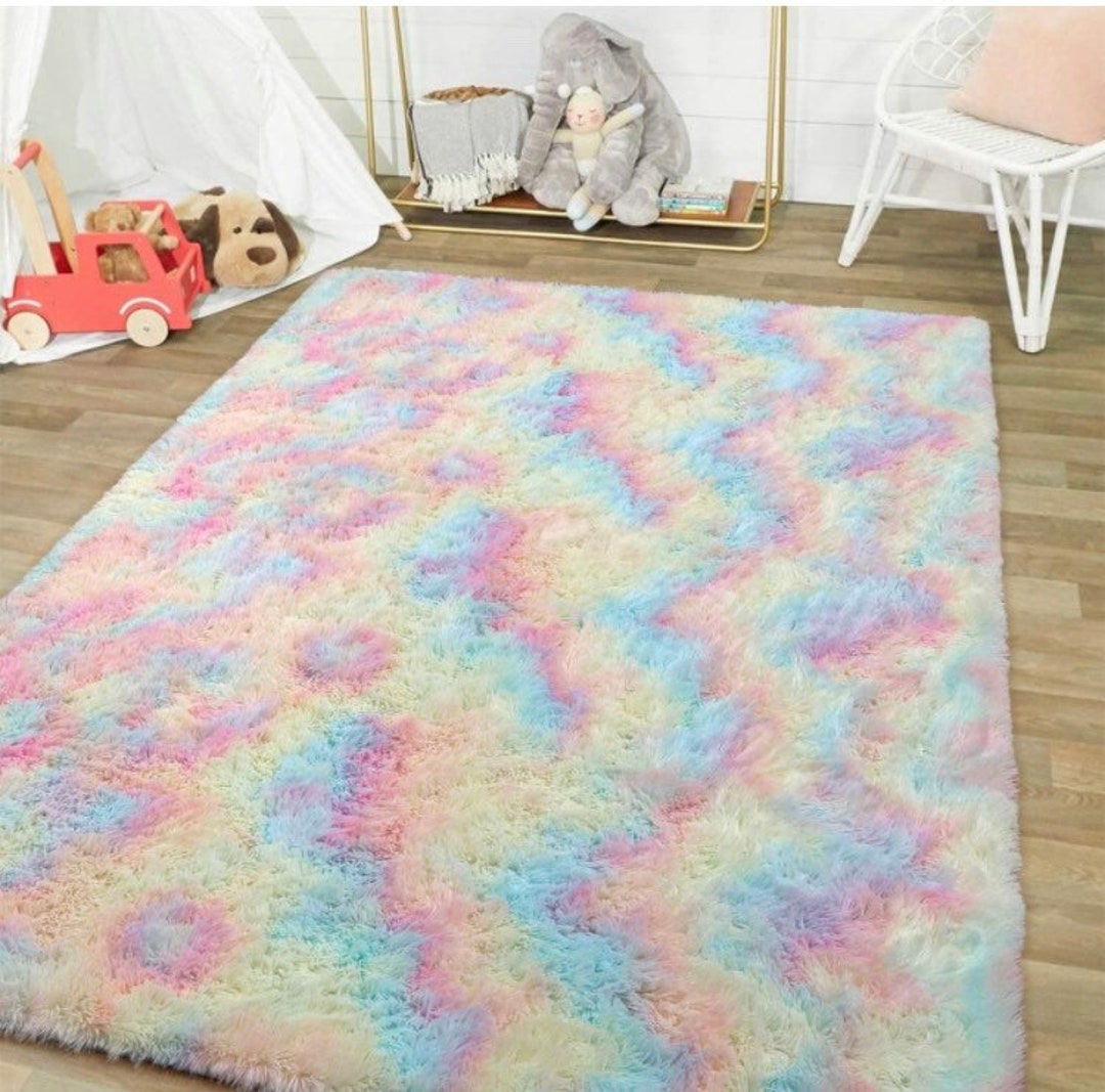 5.36.6ft Rainbow Area Rug - Etsy