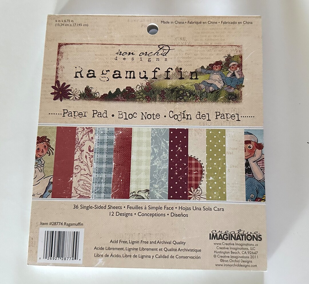 Creative Imaginations Ragamuffin 8x8 Scrapbook Paper Pad 36 Sheets ...
