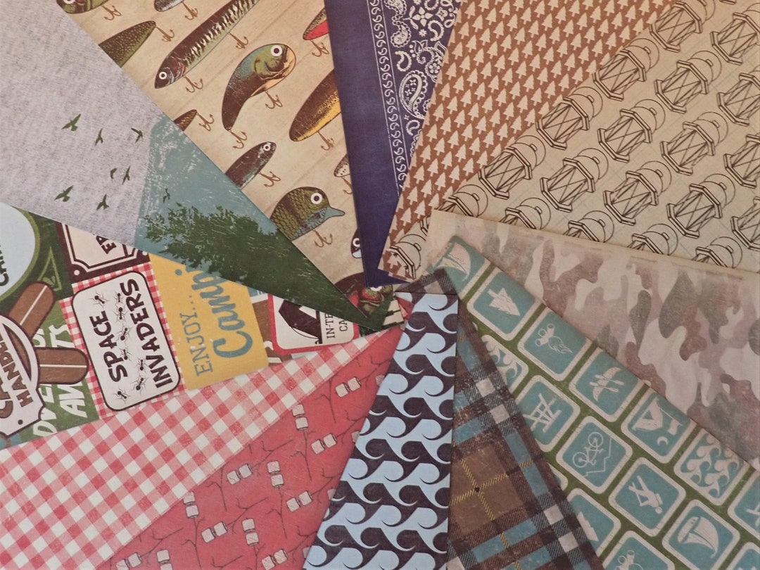 The Great Outdoors 12x12 Scrapbook Paper 12 Sheets 12 Patterns Camping ...