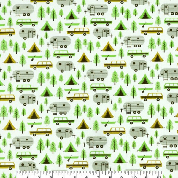 Happy Camper Fabric - Etsy