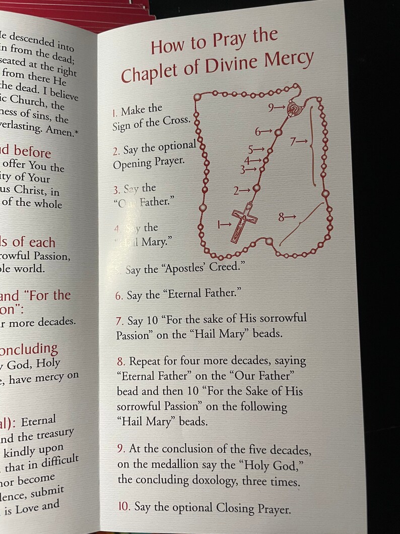 The Chaplet of the Divine Mercy Prayer- Complete Pamphlet (english) - Etsy