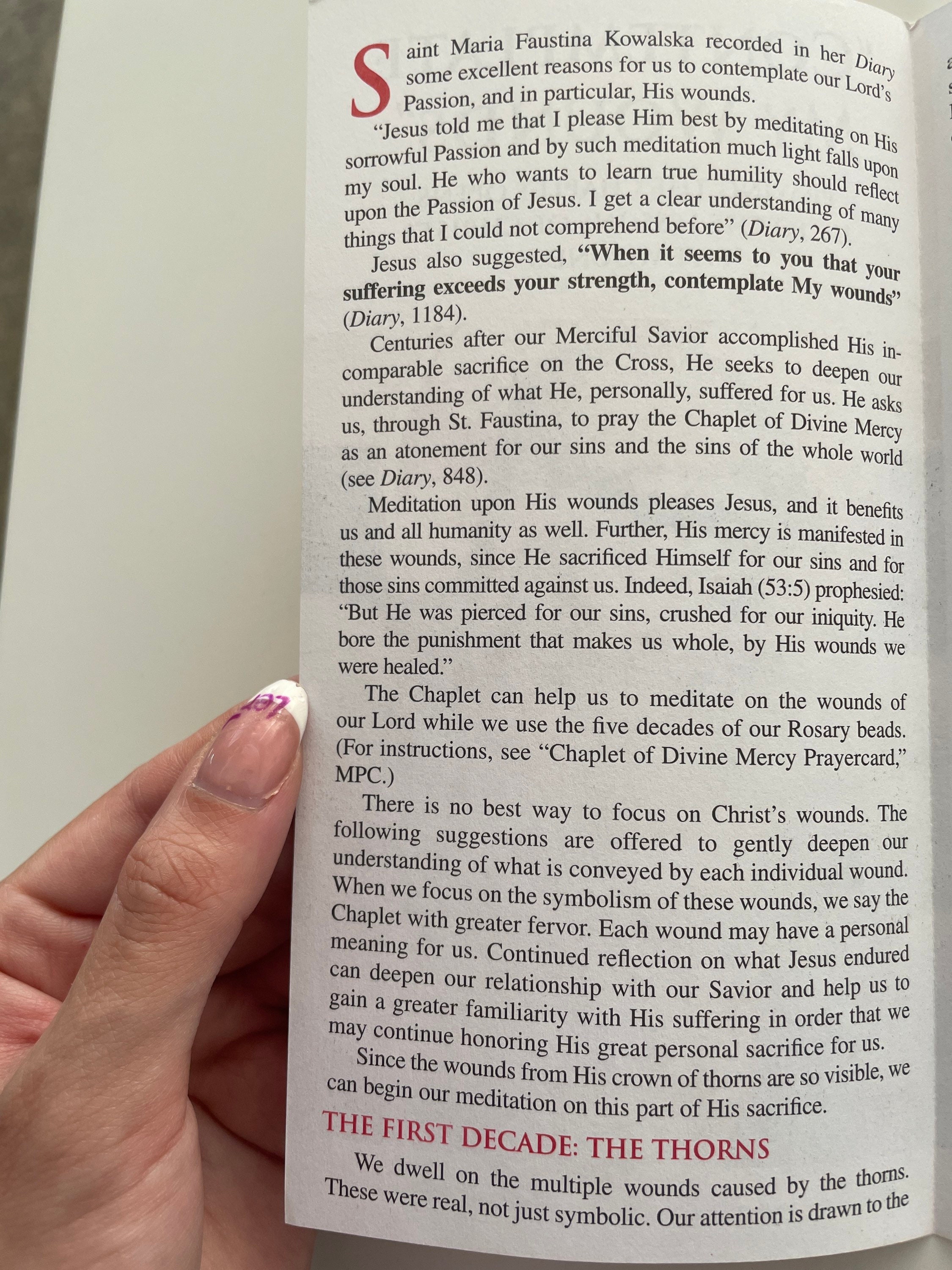 Contemplate My Wounds Prayer Pamphlet ENGLISH - Etsy