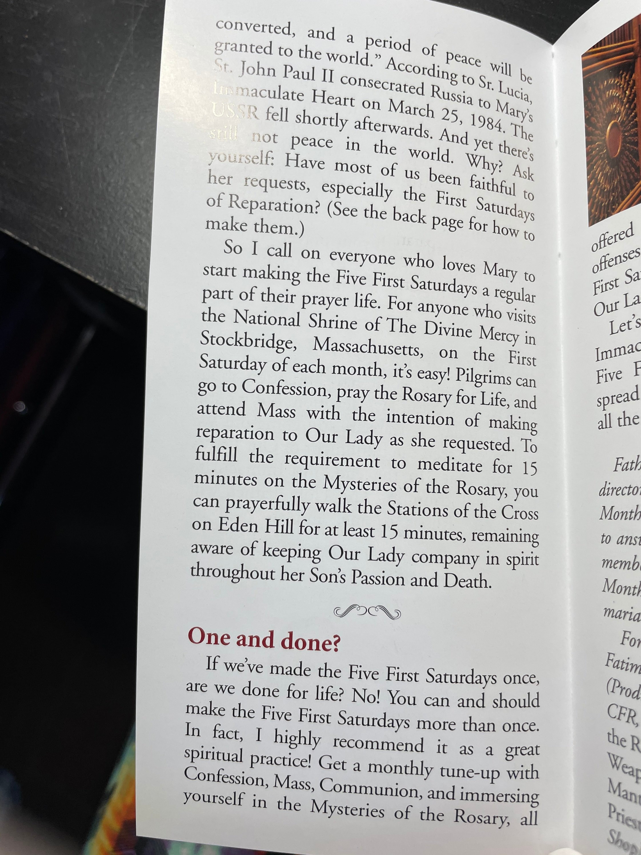 The Five First Saturdays Devotion Complete Pamphlet. english - Etsy