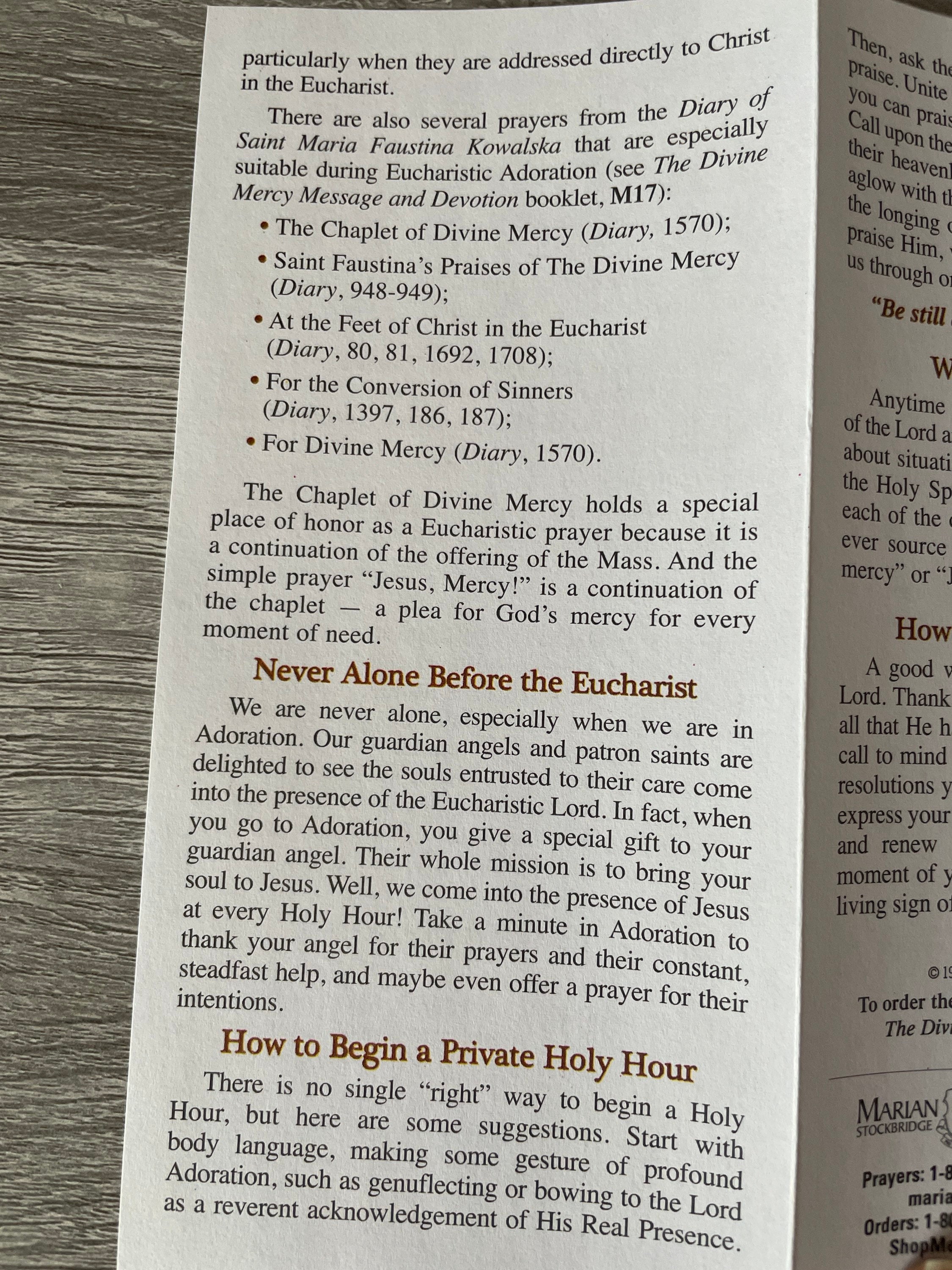How to Make a Holy Hour Pamphlet ENGLISH - Etsy