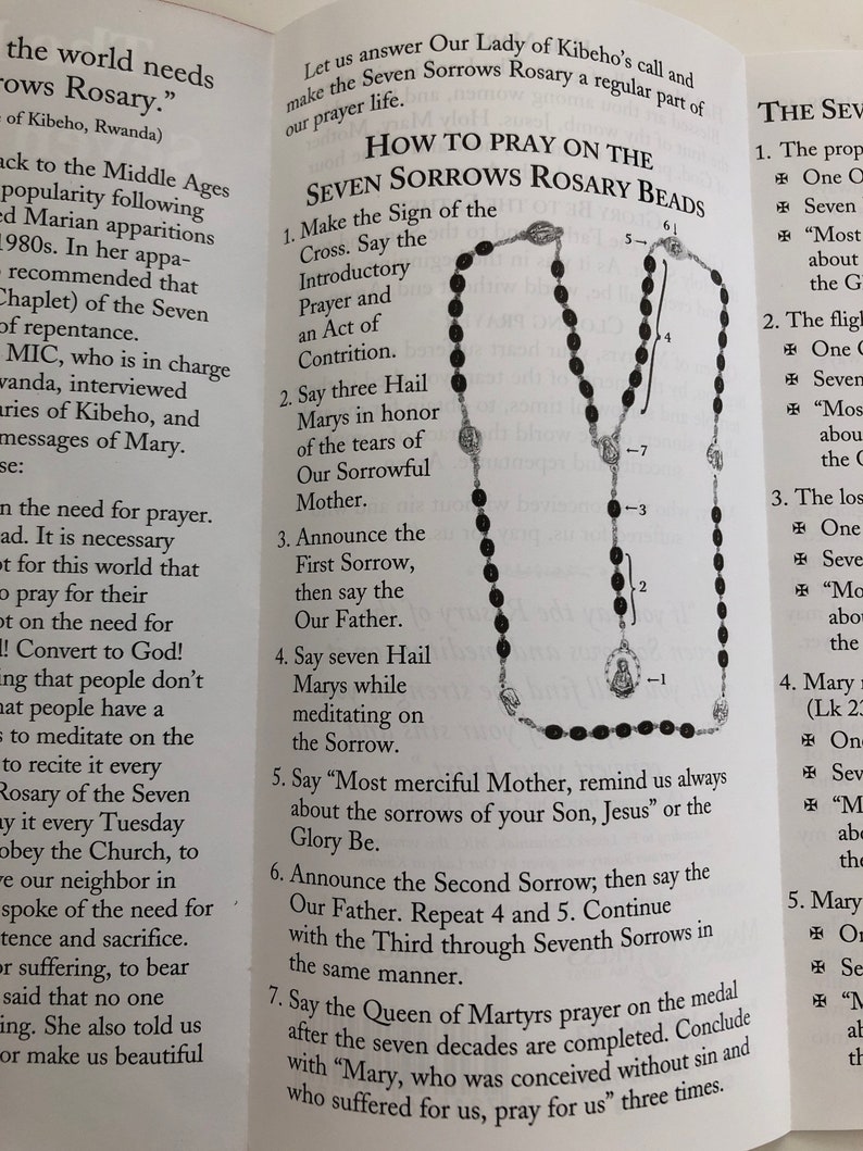 How to Pray the Rosary of the Seven Sorrows of Our Lady Pamphlets ...