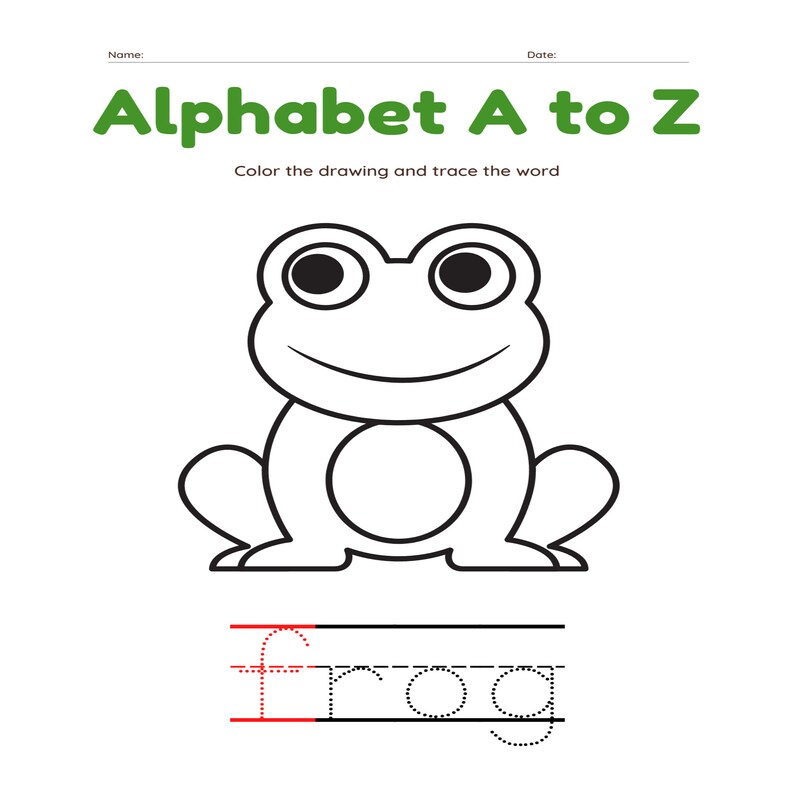 ABC Coloring Book Tracing Coloring Pages Coloring and - Etsy