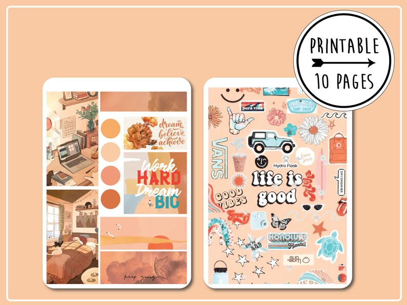 Printable Sticker Book Digital Sticker Book Planner Sticker - Etsy