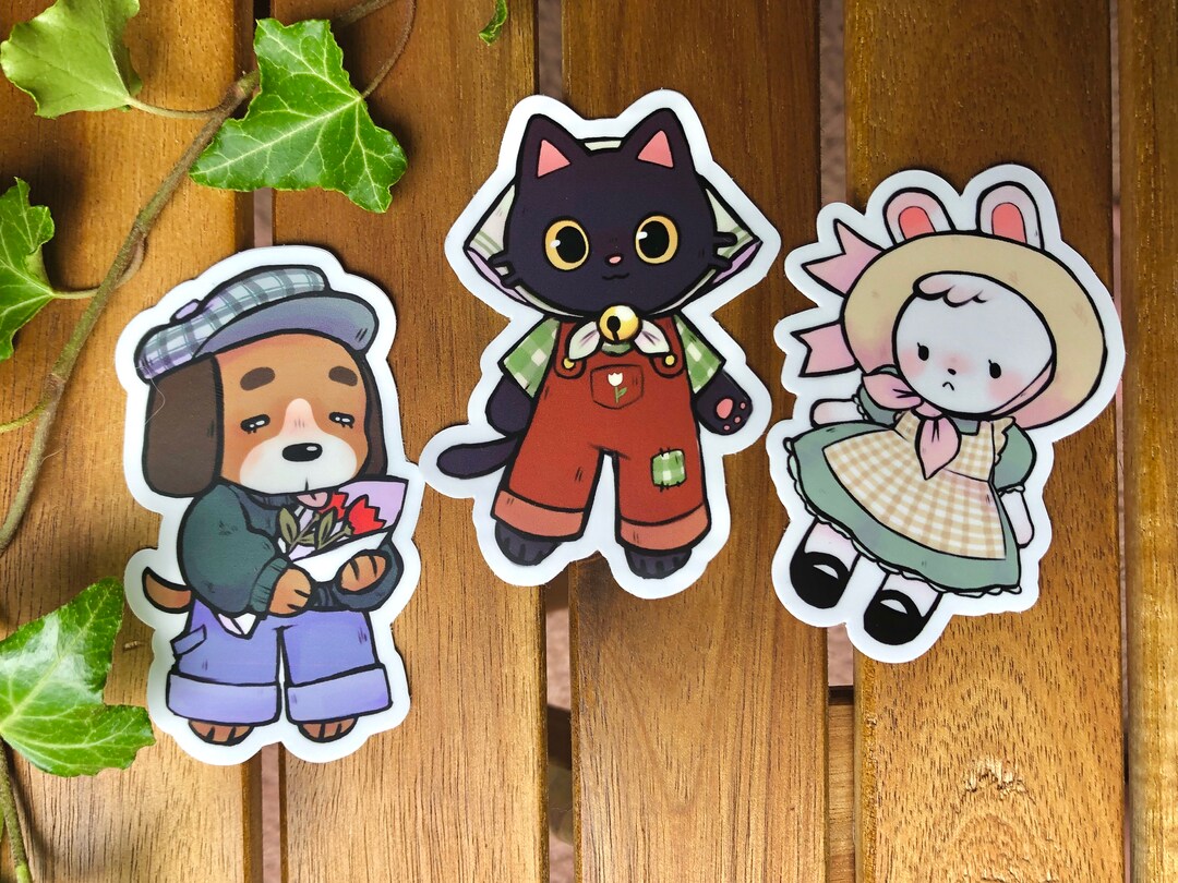 Cottagecore Critter Stickers - Etsy