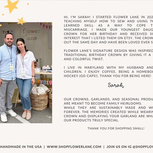 Fabric Linen First Birthday Crown and Keepsake Gift - Etsy