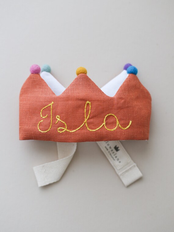 Personalized Birthday Crown in Poppy Personalized Gift for - Etsy