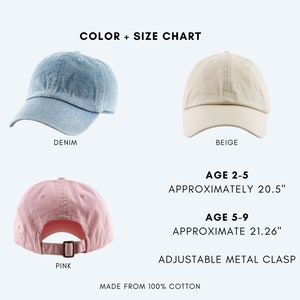 Personalized Kids Baseball Cap With Monogram | Cotton Baseball Cap With ...