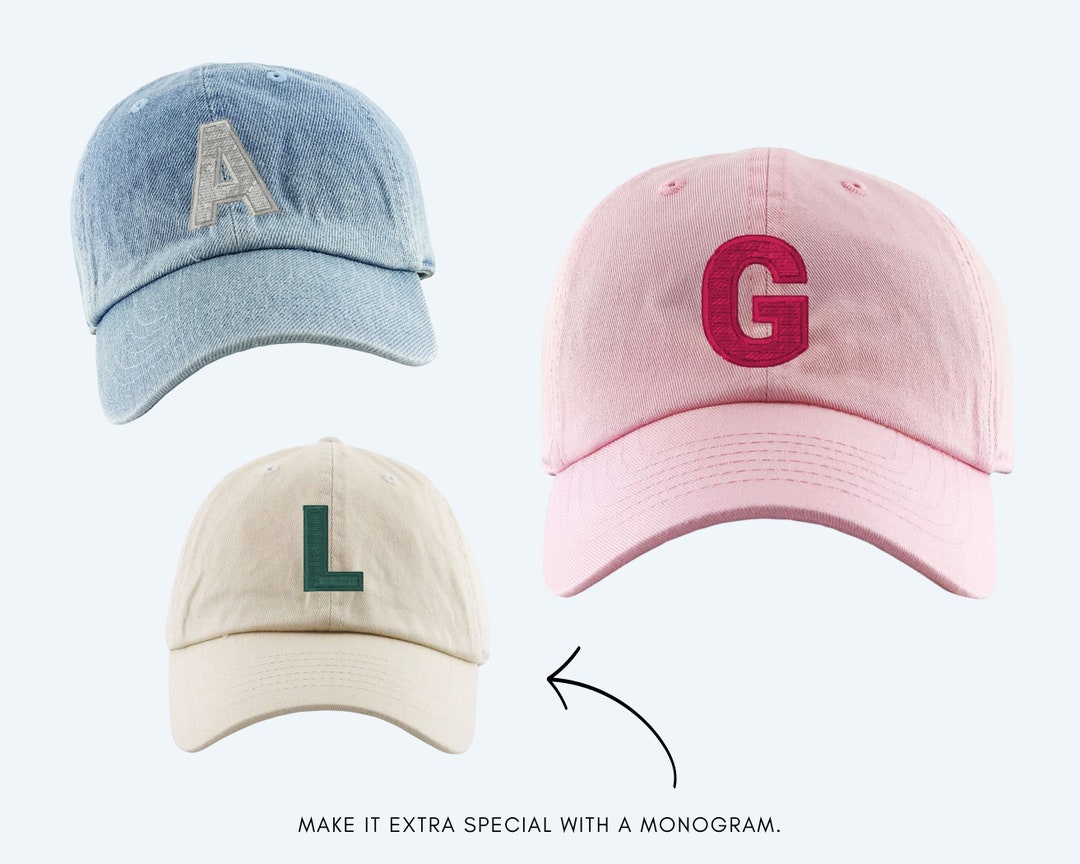 Personalized Kids Baseball Cap With Monogram Cotton Baseball Cap With ...