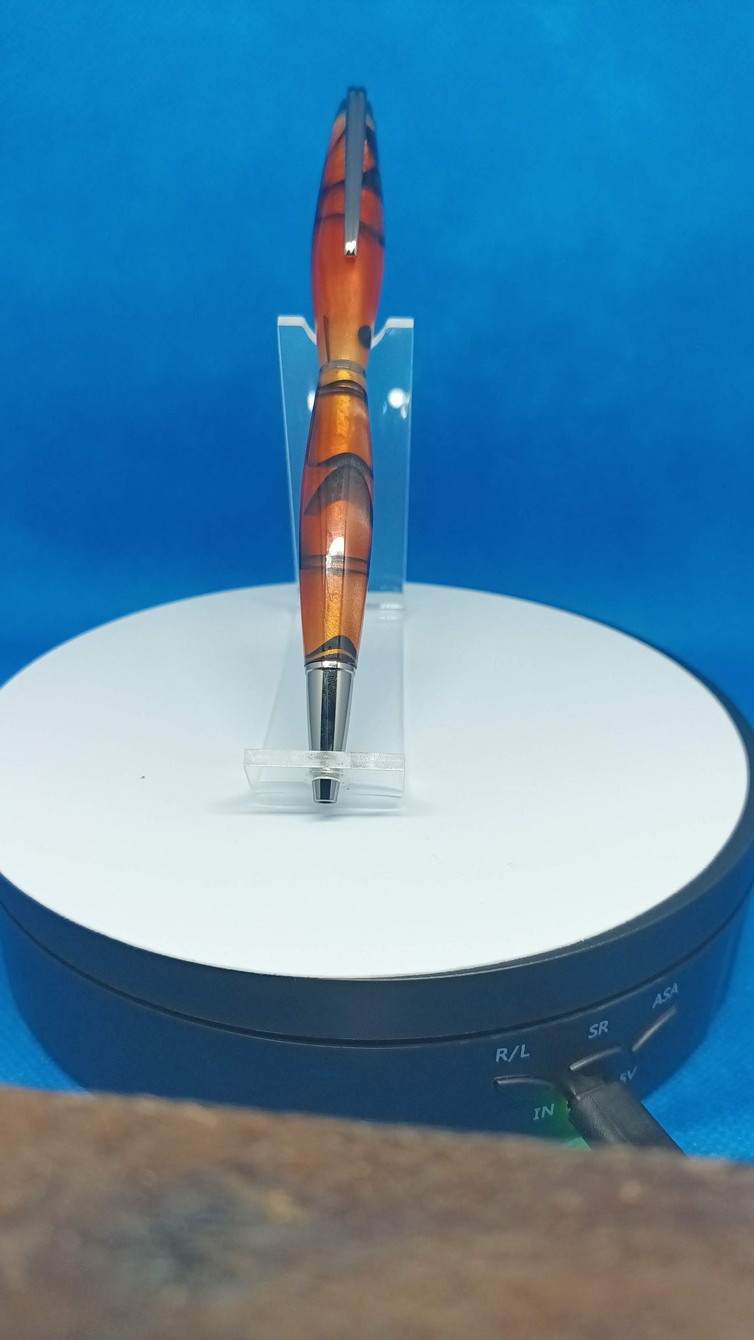 Twist Pen Orange Copperish With Black Stripes - Etsy