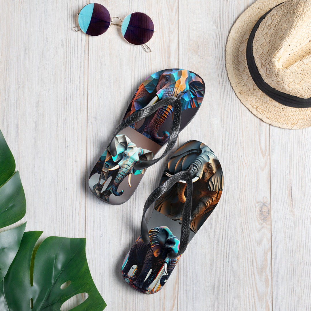 Elephant Flip-flops Women's Shoes Gift for Her Gift for Mum Ladies ...
