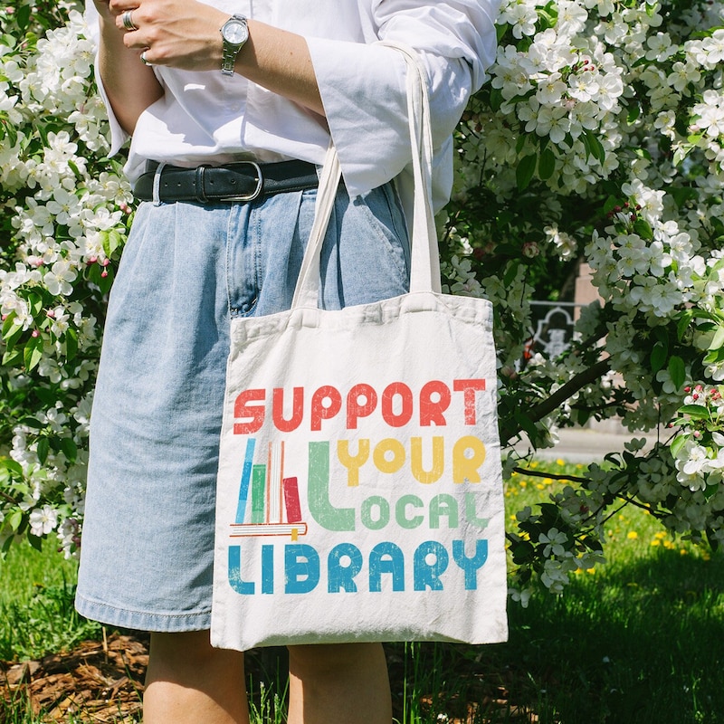 Library Tote Bag - Etsy