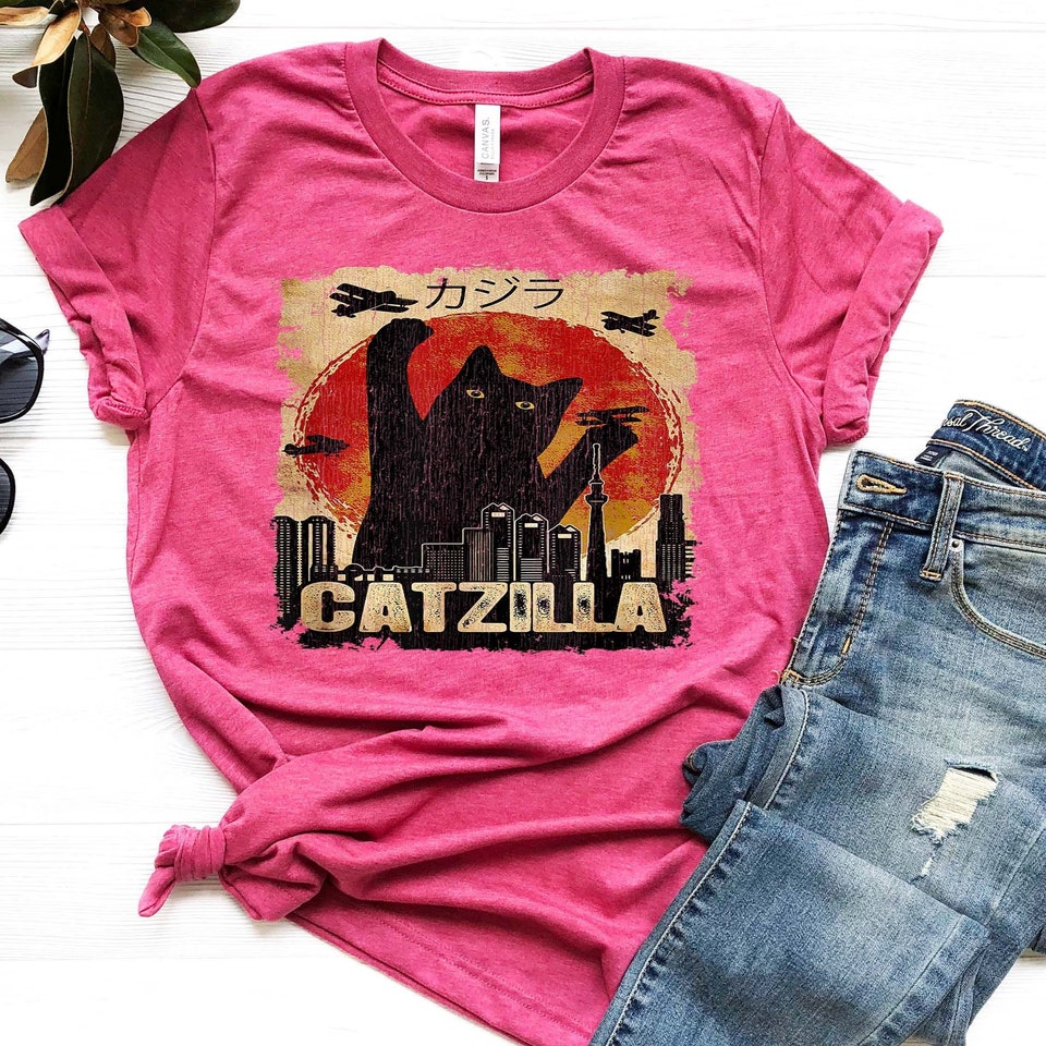 Catzilla T-Shirt - Funny Cat Outfit - Cat Lover Shirt sold by Glenn ...