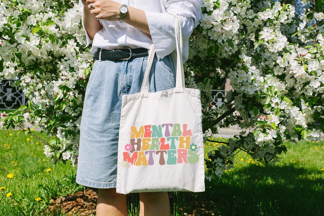 Mental Health Matters Tote Bag Psychologist Tote Bag Cute Therapist ...