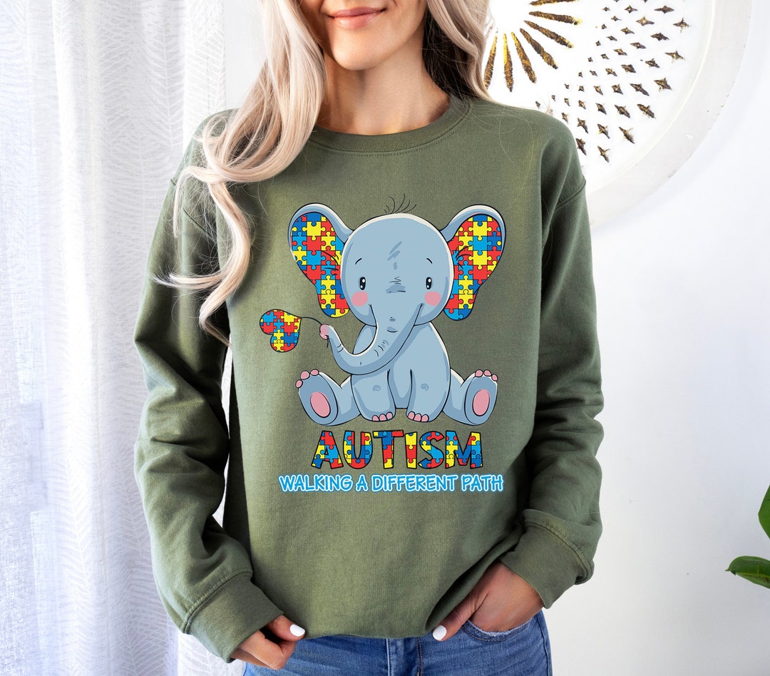 Autism Walking A Different Path Sweatshirt Autism Awareness Hoodie ...