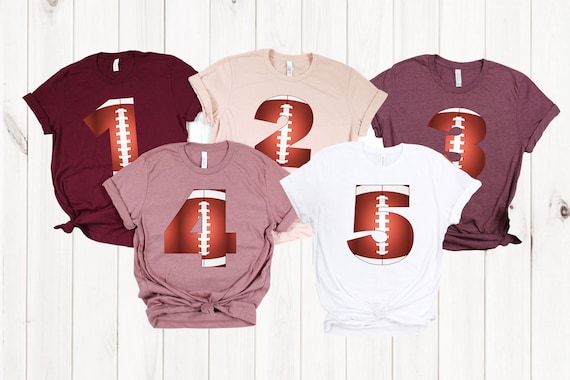 Custom Football Number Shirt Ball Textured T-shirt - Etsy