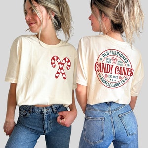 Front and Back Candy Canes Shirt - Gift for Christmas - Christmas Shirt ...