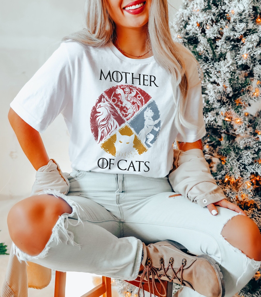 Mother of Cats Shirt - Pet Mom Tee - Cat Owner T-shirt - Animal Lover ...