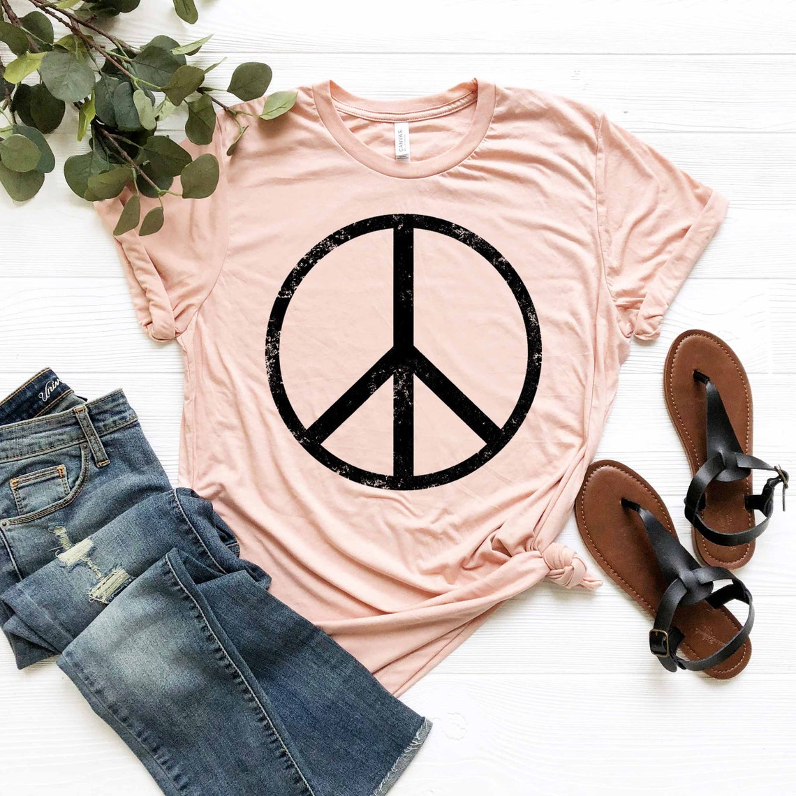 Peace Sign Shirt Peace World T-shirt Inspirational Clothes - Etsy