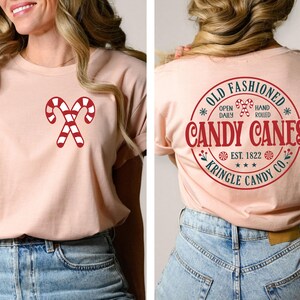 Front and Back Candy Canes Shirt - Gift for Christmas - Christmas Shirt ...