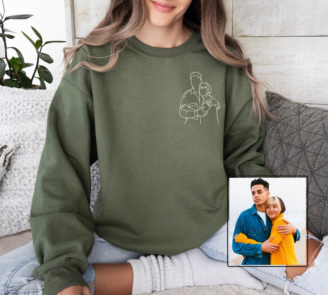 Custom Portrait From Photo Sweater Make Your Own Sweater Photo Outline ...