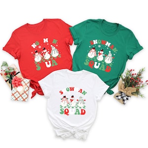 Snowman Squad Shirt Snowman Crew Tee Christmas Snowman T-shirt ...