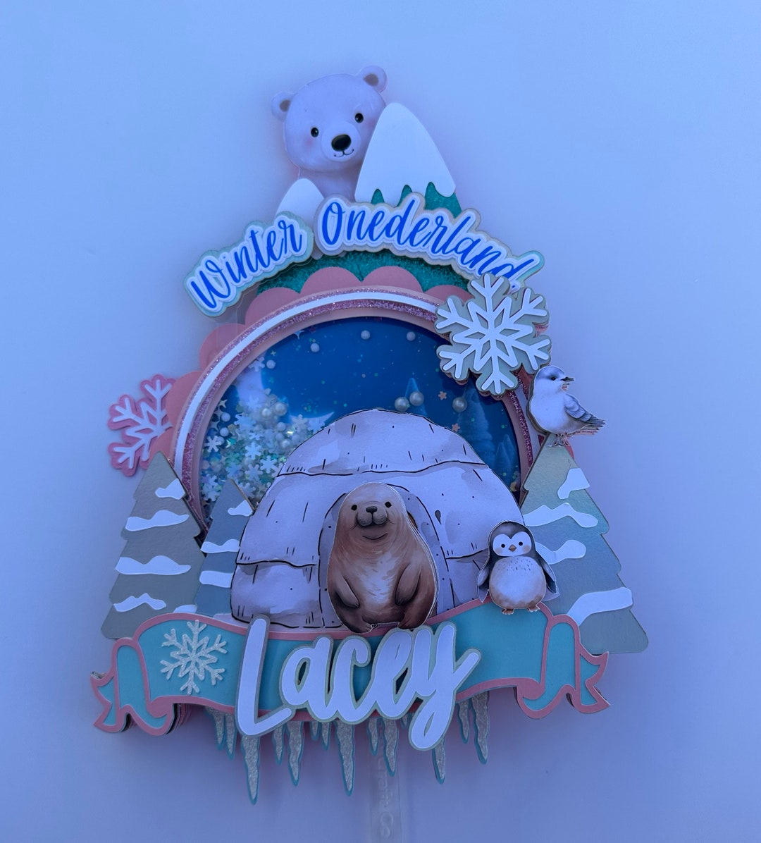 Winter Onederland Cake Topper First Birthday Decor Winter Party ...