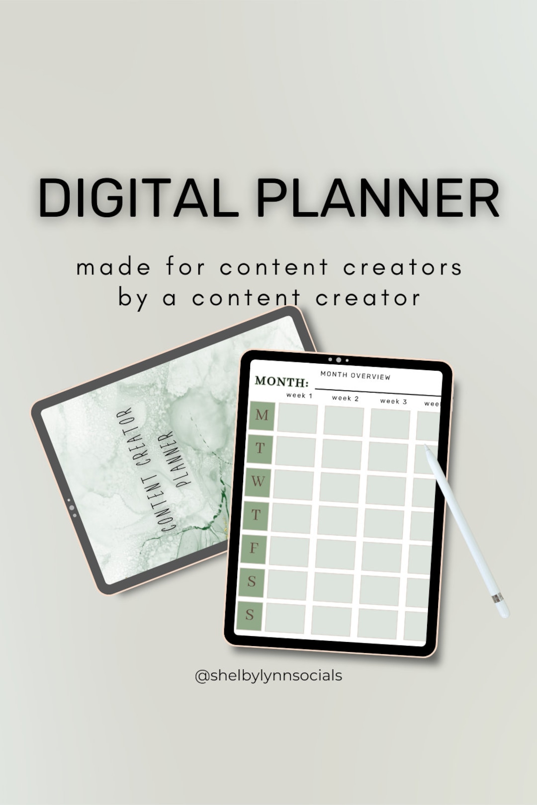 Content Creator Planner Social Media Planner Content Calendar the ...