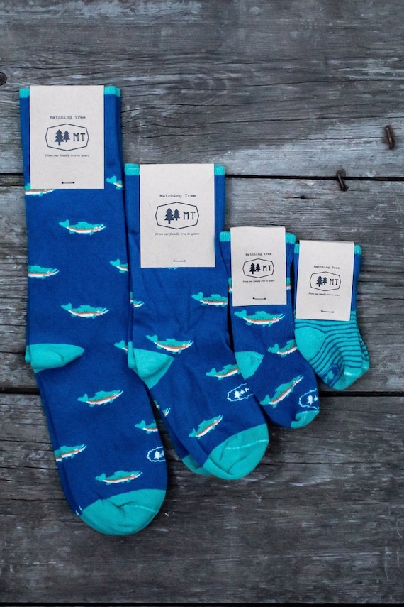 The Rainbow Trout Sock Matching Fish Socks for Adults and - Etsy