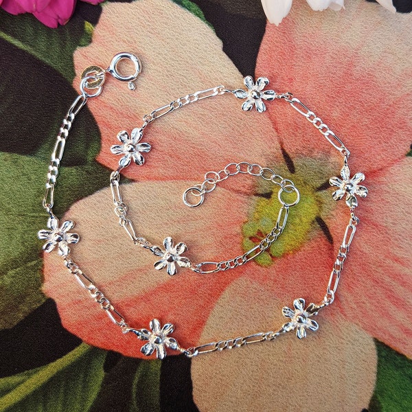 Floral Anklet - Etsy