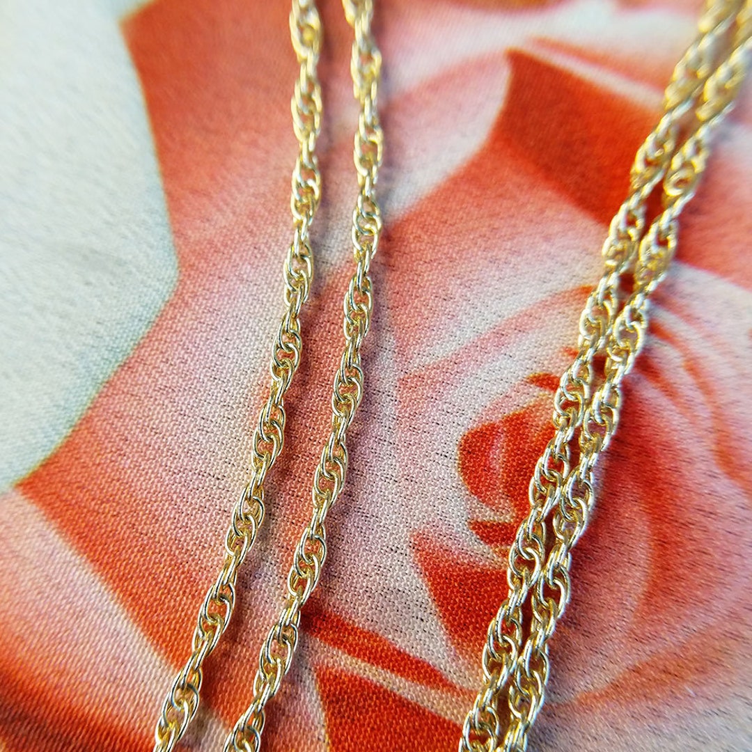 Prince of Wales Rope Chain Necklace, 1.6mm, in 9ct Yellow Gold 18 20 24 ...