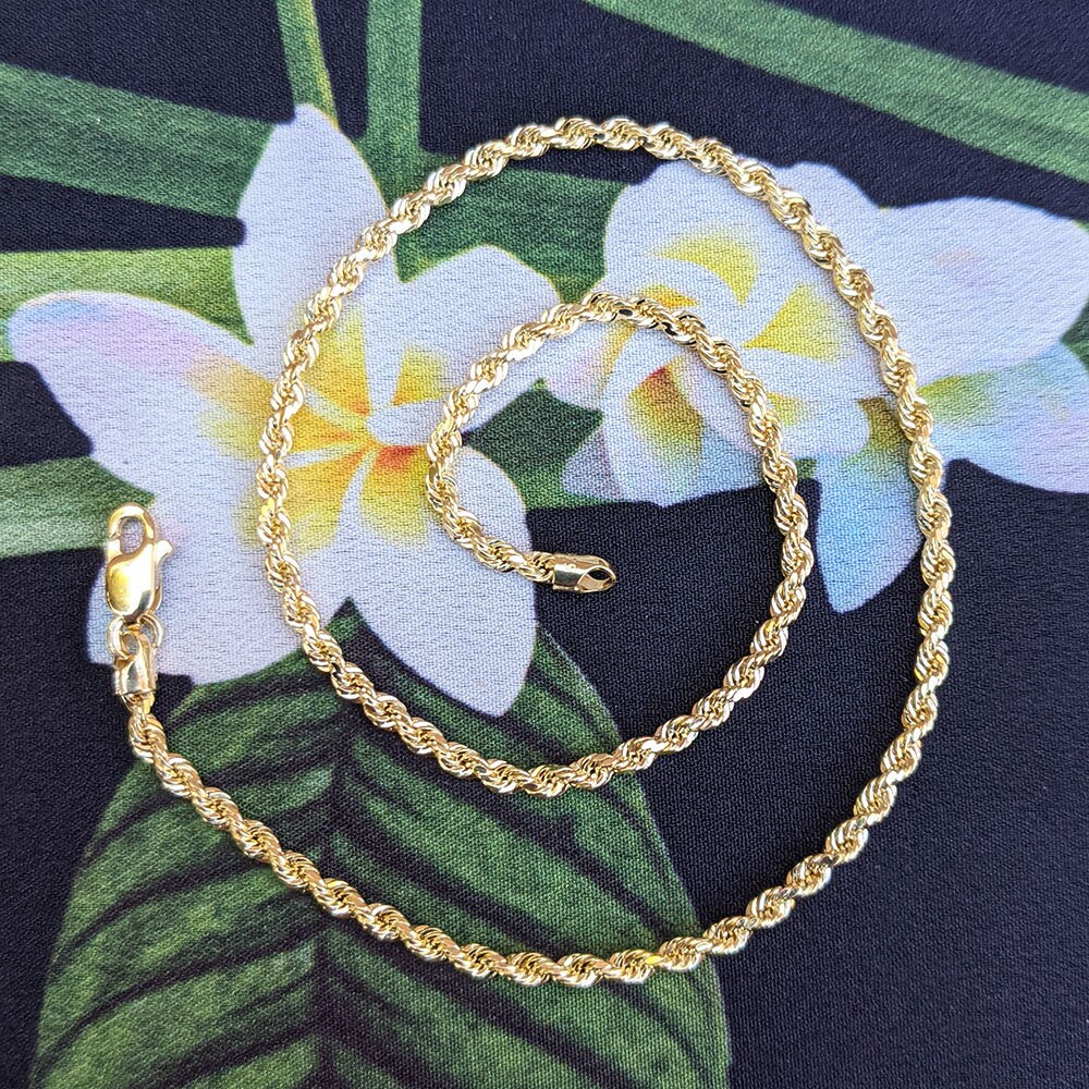 Gold Rope Chain Anklet UK Women's 9ct Yellow Gold Anklet | Etsy