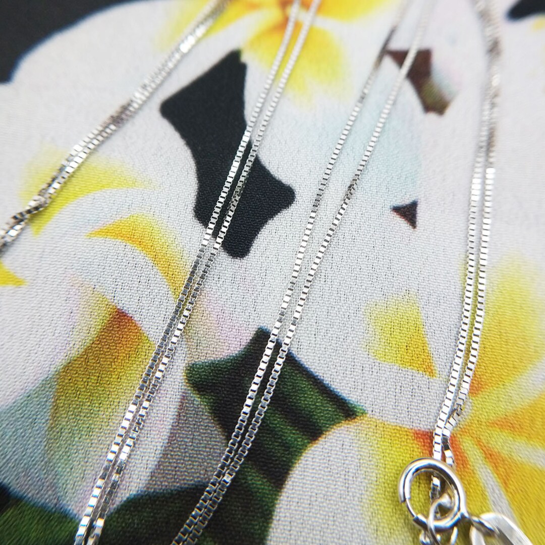 Very Fine 9ct White Gold Box Chain Necklace Adjustable 18-20 Inches - Etsy